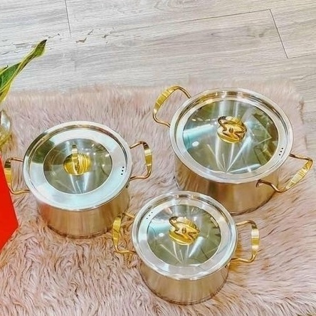 Bộ 3 Nồi Misu Louis Inox 304 Cao Cấp | Shopee Việt Nam