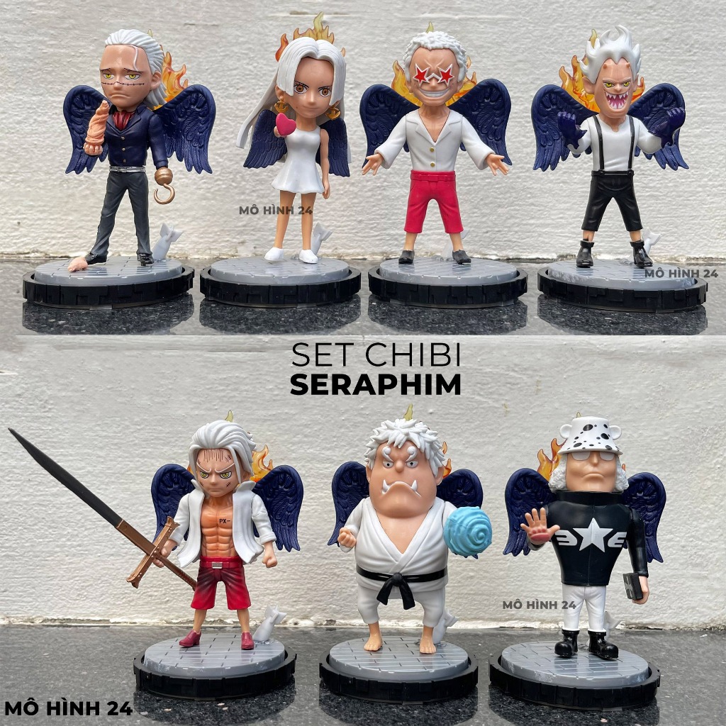 Mô hình set chibi Seraphim đội quân người máy của Vegapunk mang gen của ...