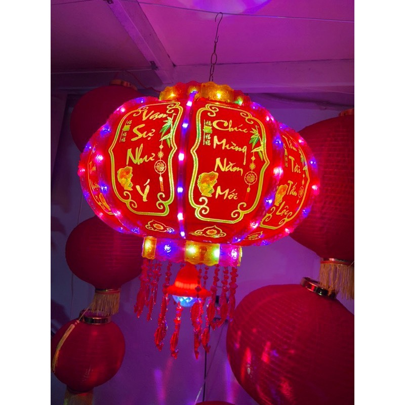 Đèn Lồng Điện, Đèn Lồng led xoay 3D trang trí Tết Chữ Nổi tiếng việt hiệu ứng ánh sáng,Cầu Điện ...