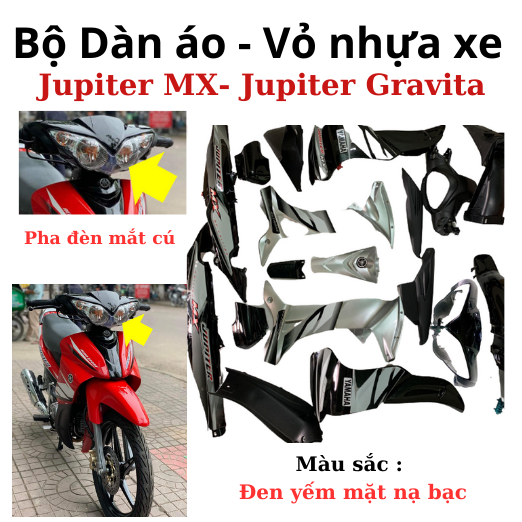 ( Tặng Tem ) Bộ Dàn áo xe Jupiter MX - Jupiter Gravita ( Mắt Cú ) màu ...