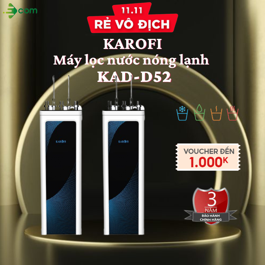 Máy lọc nước tích hợp nóng lạnh KAROFI KAD - D52 - 3 chế độ nước nóng lạnh nguội | Shopee Việt Nam