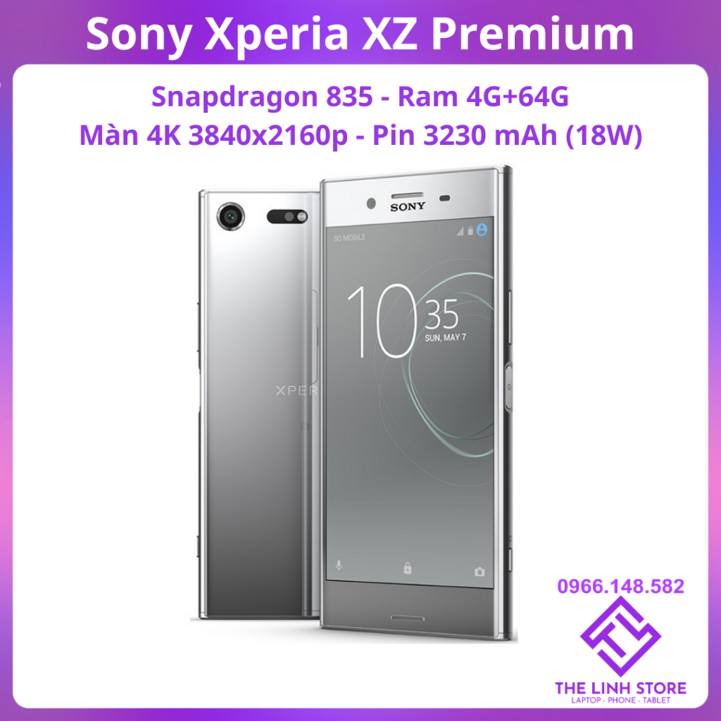 Điện thoại Sony Xperia XZ Premium màn hình 4K - Snap 835 lưng gương | Shopee Việt Nam