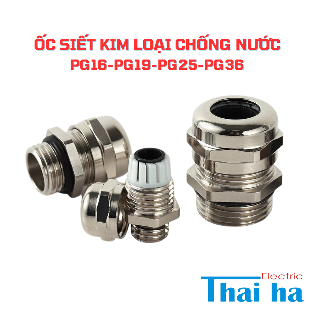 Ốc Siết Cáp Kim Loại Chống nước, Ốc Siết Inox PG16, PG19, PG21, PG25 ...