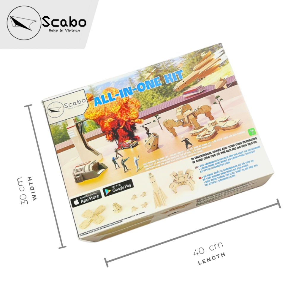 Scabo All-in-one - Bộ Đồ Chơi giáo dục trí tuệ cho trẻ lắp ráp Robot ...