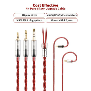 [NC] Cable NICEHCK REDAG | 4N Bạc nguyên chất | Dây cáp nâng cấp tai ...