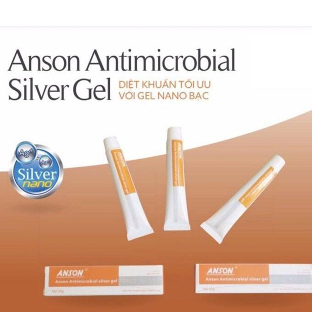 Anson Antimicrobial silver gel 20g (Gel bạc kháng khuẩn Anson 20g ...