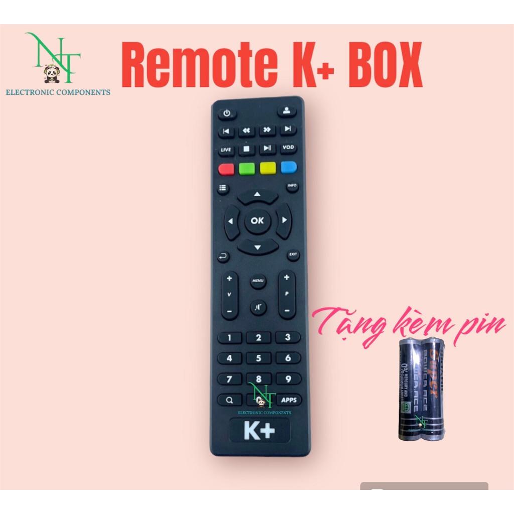 Điều khiển Remote k+ Tivi Box , Remote k+ chảo . Đồ bấm k+ . Tặng kèm ...