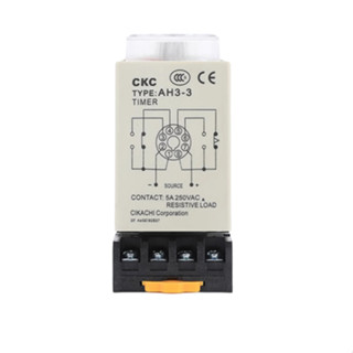 Rơ Le Thời Gian CKC ,IC TIMER CKC AH3-3 AC220V (10S/30S/60S/10M/30M/60M) Tặng Kèm Đế | Shopee ...