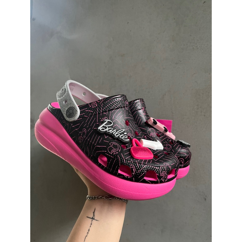 Sục Crush Barbie Black Pink đế cao 7cm tặng kèm sticker y hình | Shopee ...