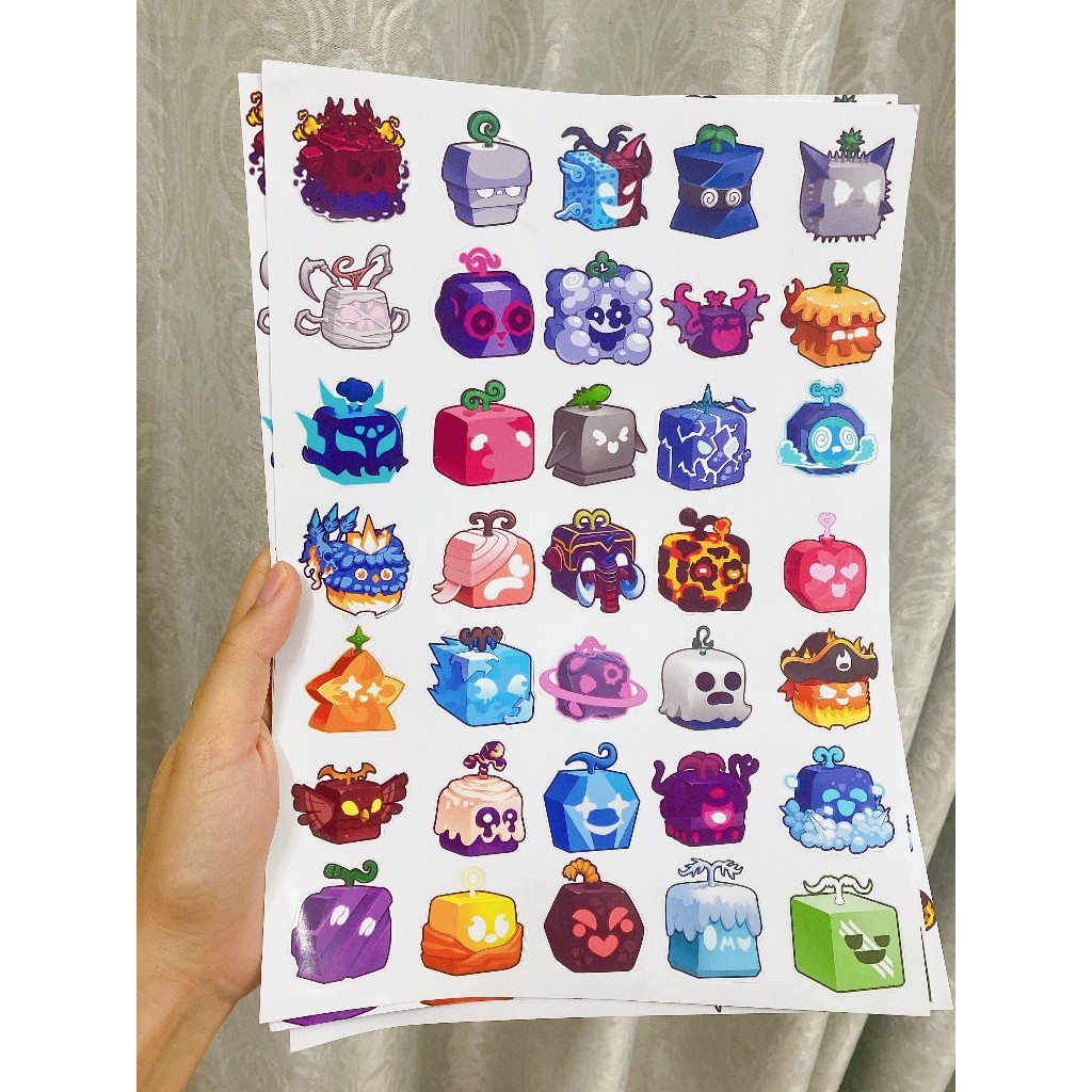 40 Sticker Blox Fruit, đã bổ sung gas fruit - Ảnh Dán Trong Game Blox ...