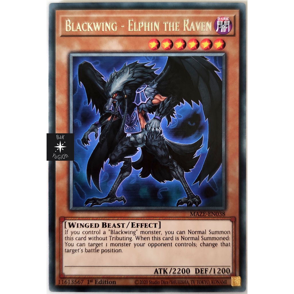 [BaK Yu-Gi-Oh!] [Thẻ Bài Chính Hãng] Blackwing - Elphin the Raven |EN ...