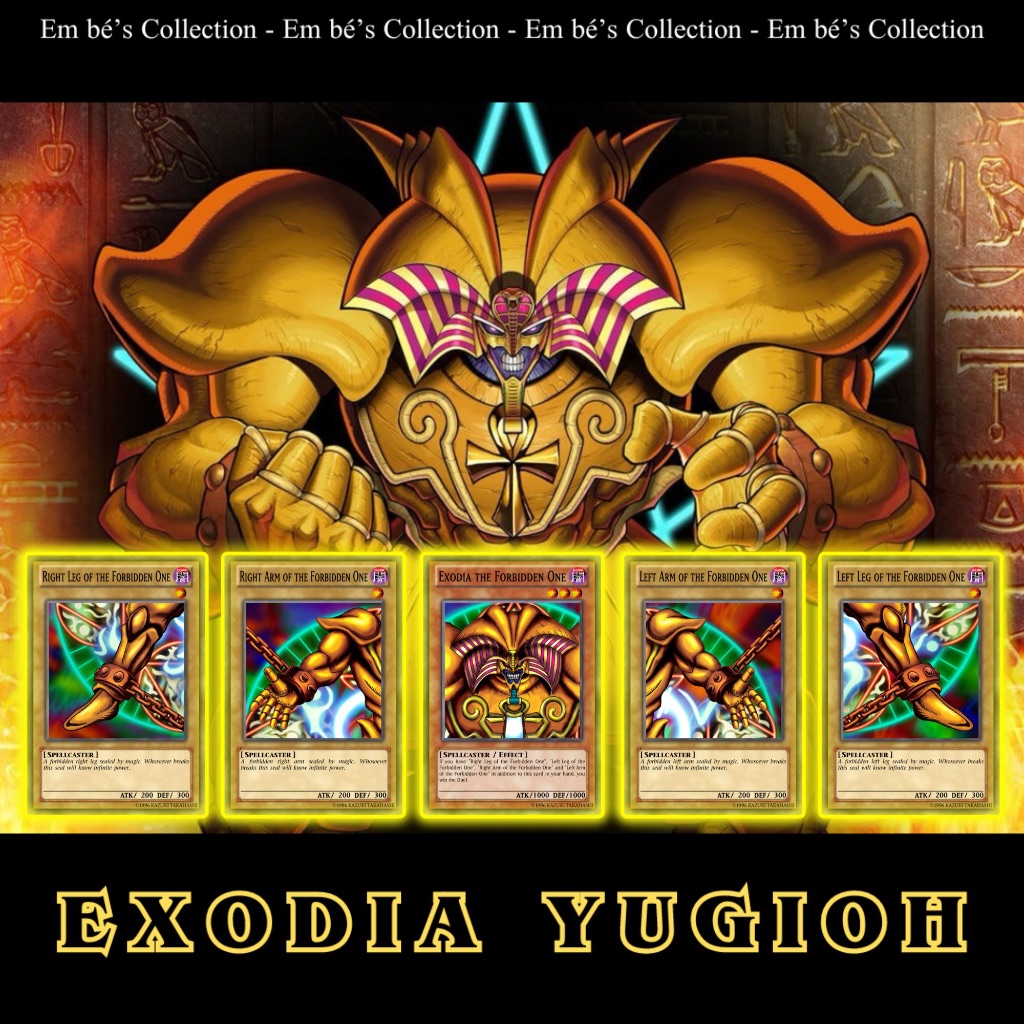 The Lengendary God of Exodia. 5 Card Exodia. Yugioh Card +Ép plastic ...