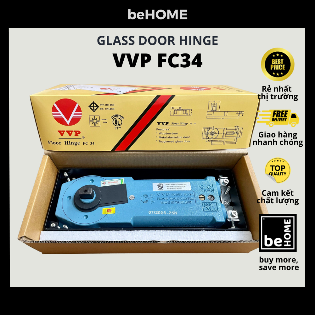BẢN LỀ SÀN CỬA KÍNH CƯỜNG LỰC VVP OEM - Bản lề cửa kính FC34 (105kg/150kg) | Shopee Việt Nam