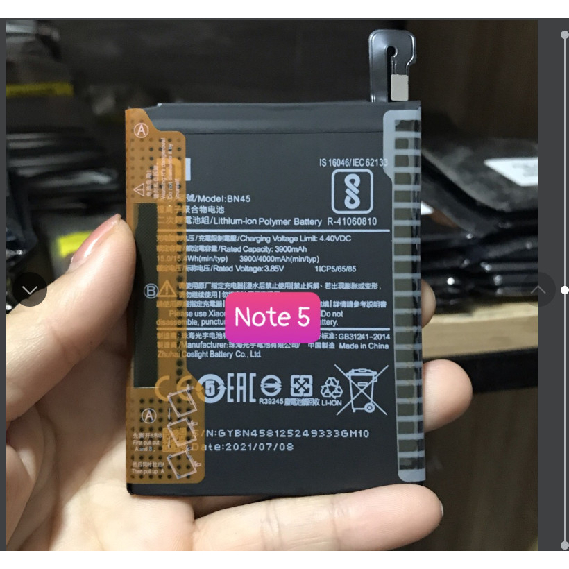 Pin xiaomi mã BN45 ,Xiaomi Redmi Note 5 ,Note 5 pro Zin | Shopee Việt Nam