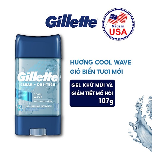 Lăn Khử Mùi Mỹ Gillette Cool Wave 107 dành cho nam | Shopee Việt Nam