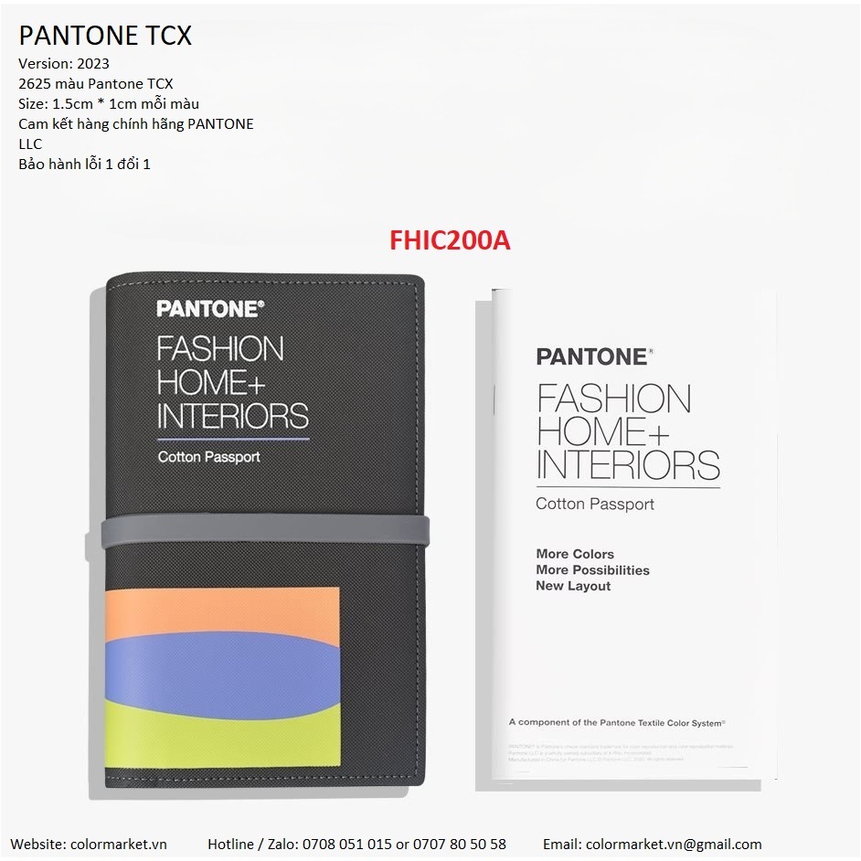 Tiêu chuẩn màu Pantone TCX Cotton Passport FHIC200A - 2625 màu Pantone ...