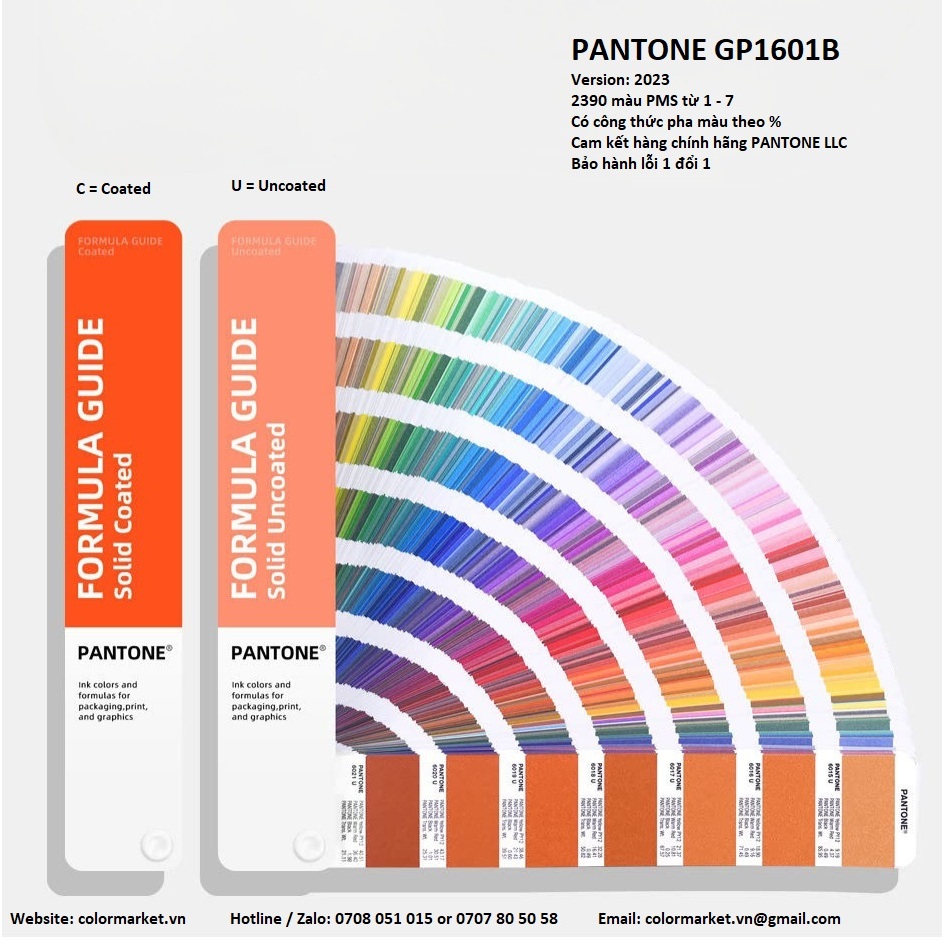 Hướng dẫn pha màu Pantone Formula Guide Solid Coated / Uncoated GP1601B ...