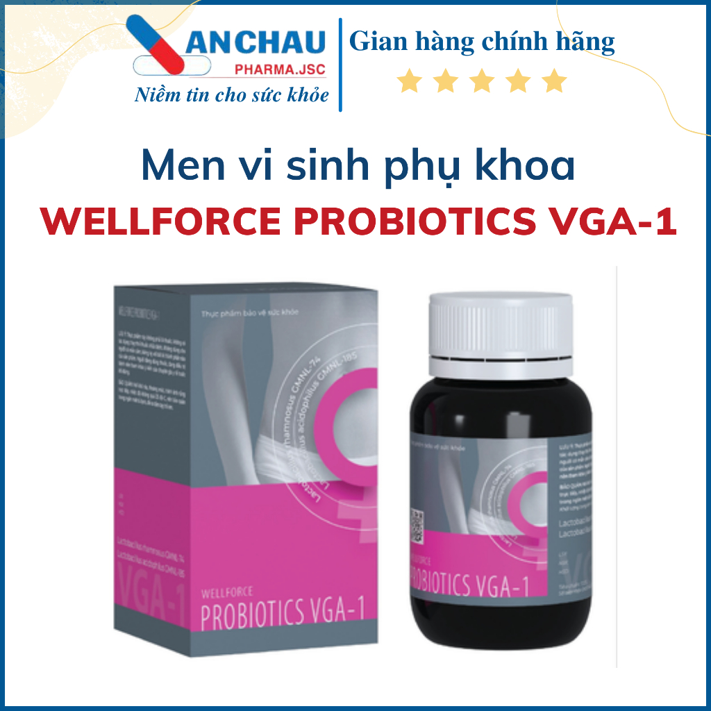 Viên Uống Phụ Khoa, Men Vi Sinh Vùng Kín Wellforce ProbioticS VGA-1, Giảm Khí Hư, Ngứa, Mùi hôi ...