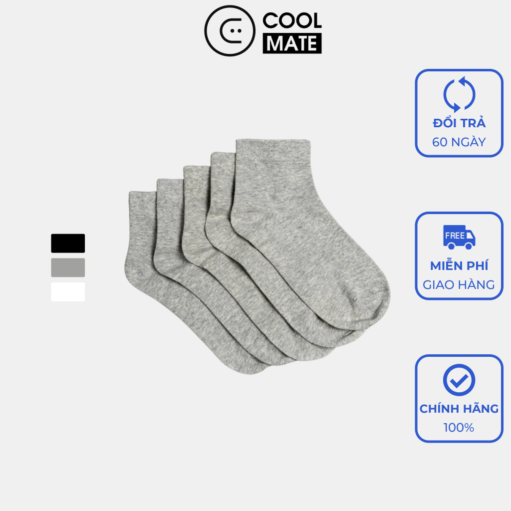 Combo Pack 5 Đôi Tất Vớ Coolmate Basics - Thương hiệu Coolmate | Shopee ...