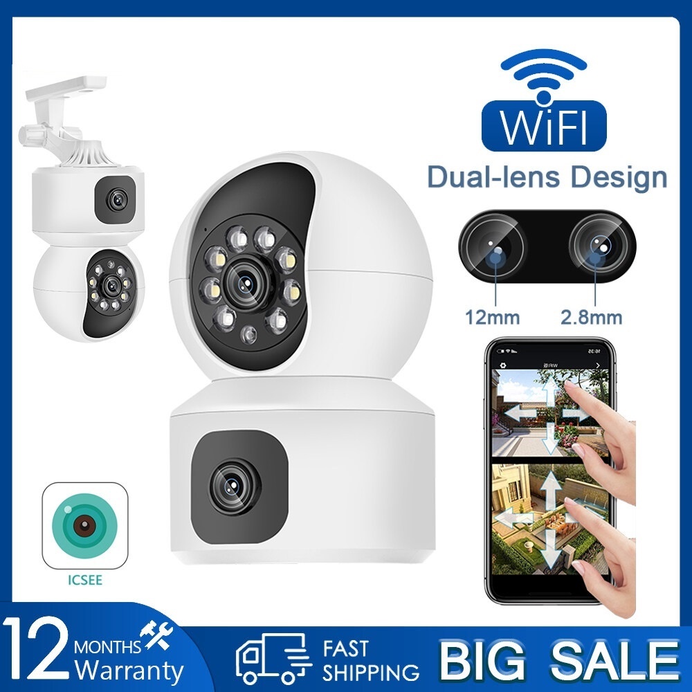 ( 2 Mắt Camera ) Camera Ip Wifi Yoosee Qc7 Trong Nhà Siêu Nét Xoay 360 ...