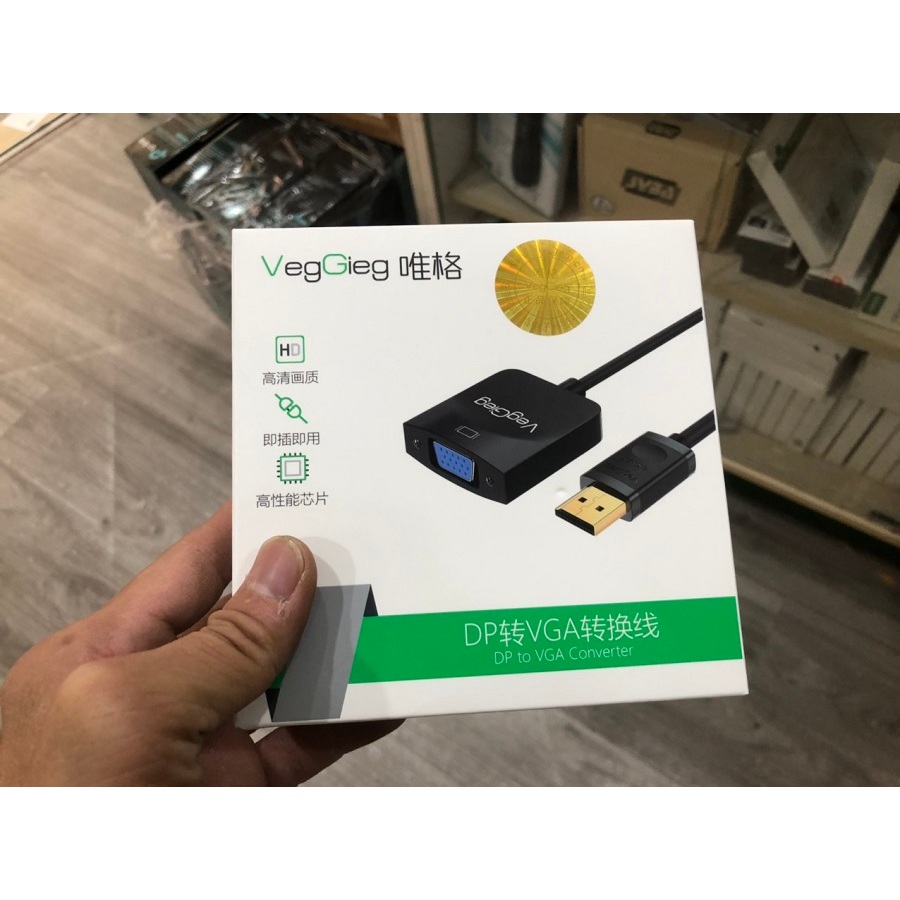 Cáp chuyển đổi Display to VGA VEGGIEG VZ615 cao cấp | Shopee Việt Nam