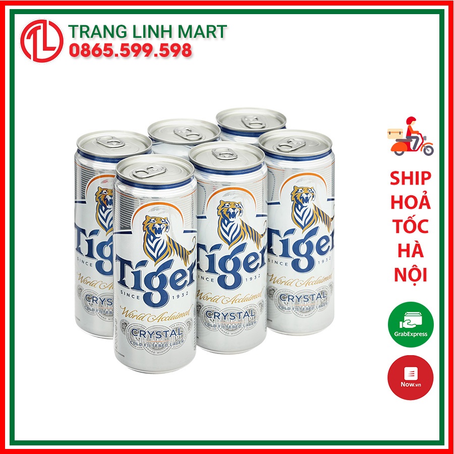 Combo 6 lon bia Tiger Crystal 330ml | Shopee Việt Nam