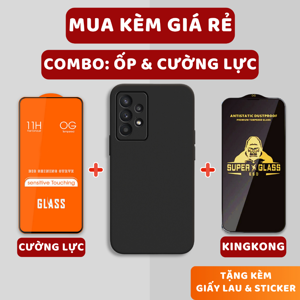 [COMBO GIÁ HỜI]SAMSUNG A32 4G/5G - A72 - A52/ A52S 5GỐp Lưng TPU cạnh vuông + Cường lực hoặc ...