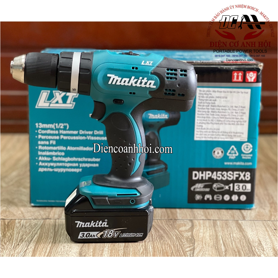 Máy khoan Pin Makita DHP453SFX8 18V | Shopee Việt Nam