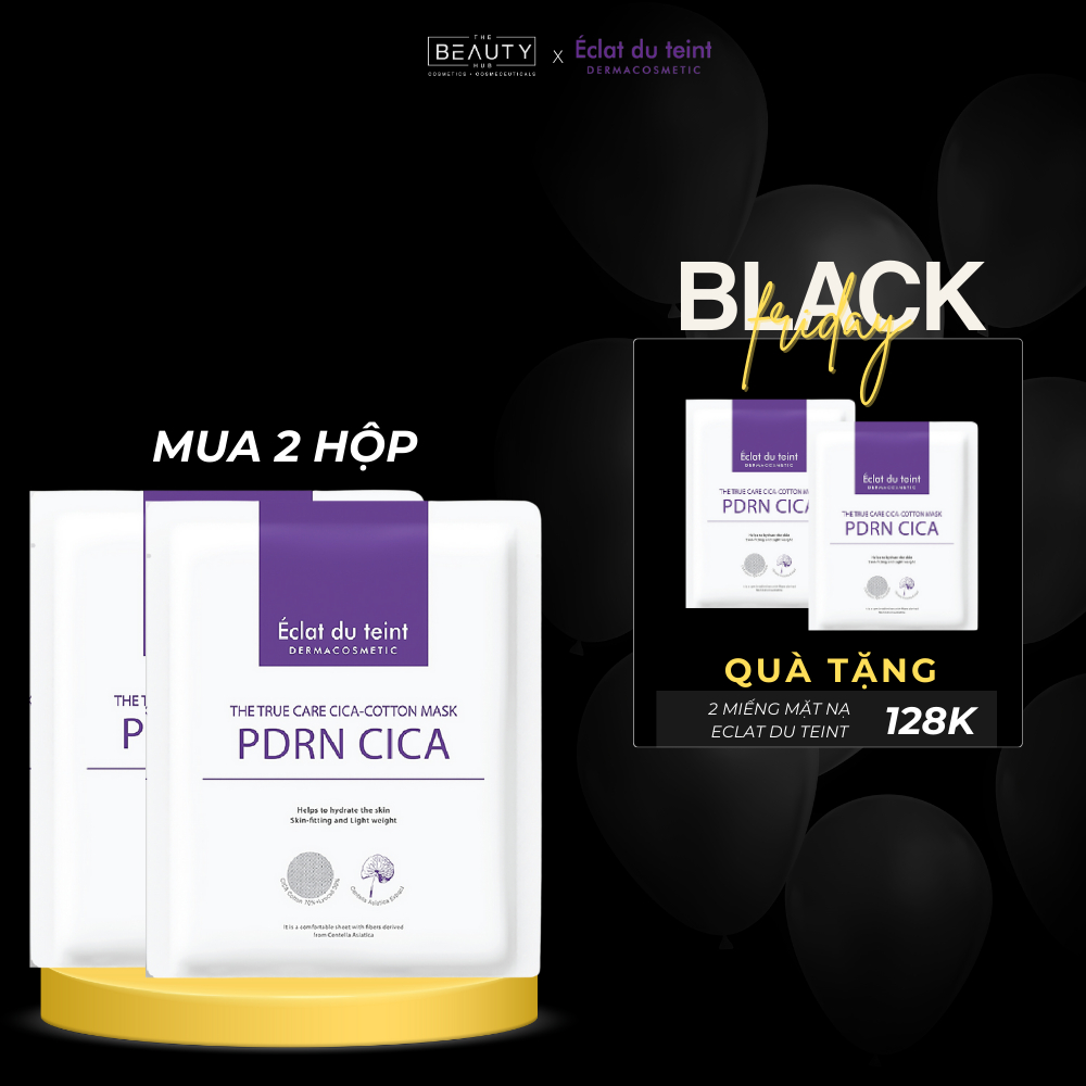 Mặt Nạ Éclat Du Teint Làm Dịu Và Cấp Ẩm Cho Da The True Care Cotton Mask Pdrn Cica 1 hộp 5 miếng ...