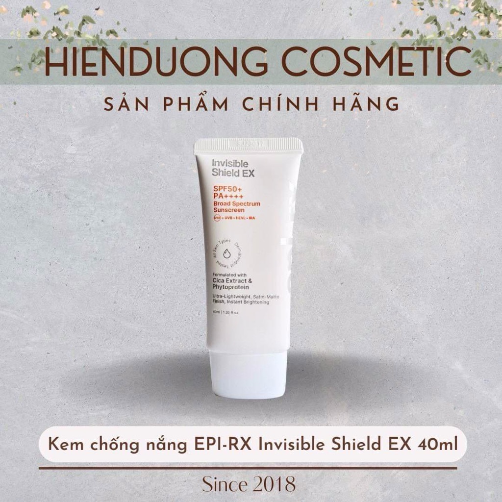 Kem chống nắng EPI-RX Invisible Shield EX fullsize 40ml | Shopee Việt Nam