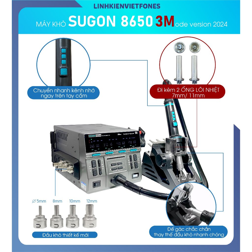 Máy khò Sugon 8650 New version 2024 chính hãng 1300W | Shopee Việt Nam