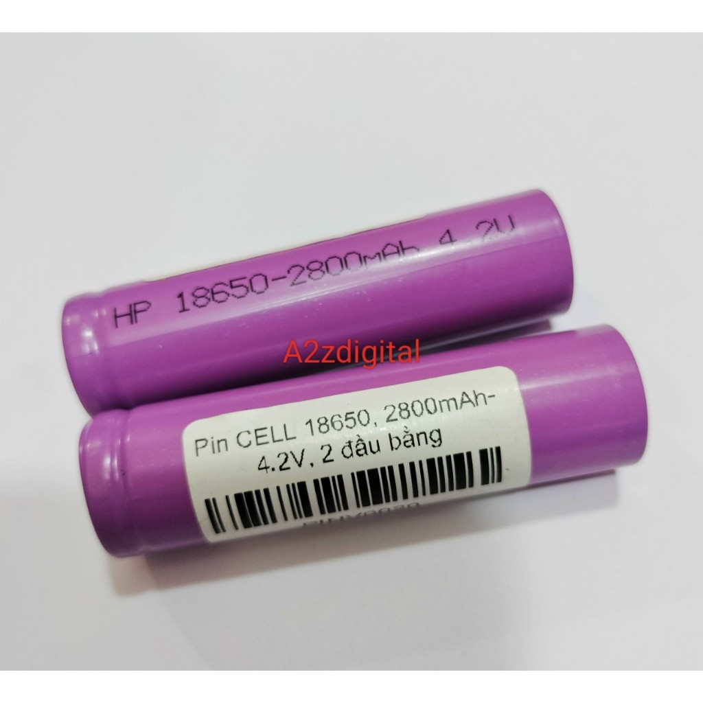 Pin CELL 18650, 2800mAh-4.2V, 2 đầu bằng | Shopee Việt Nam