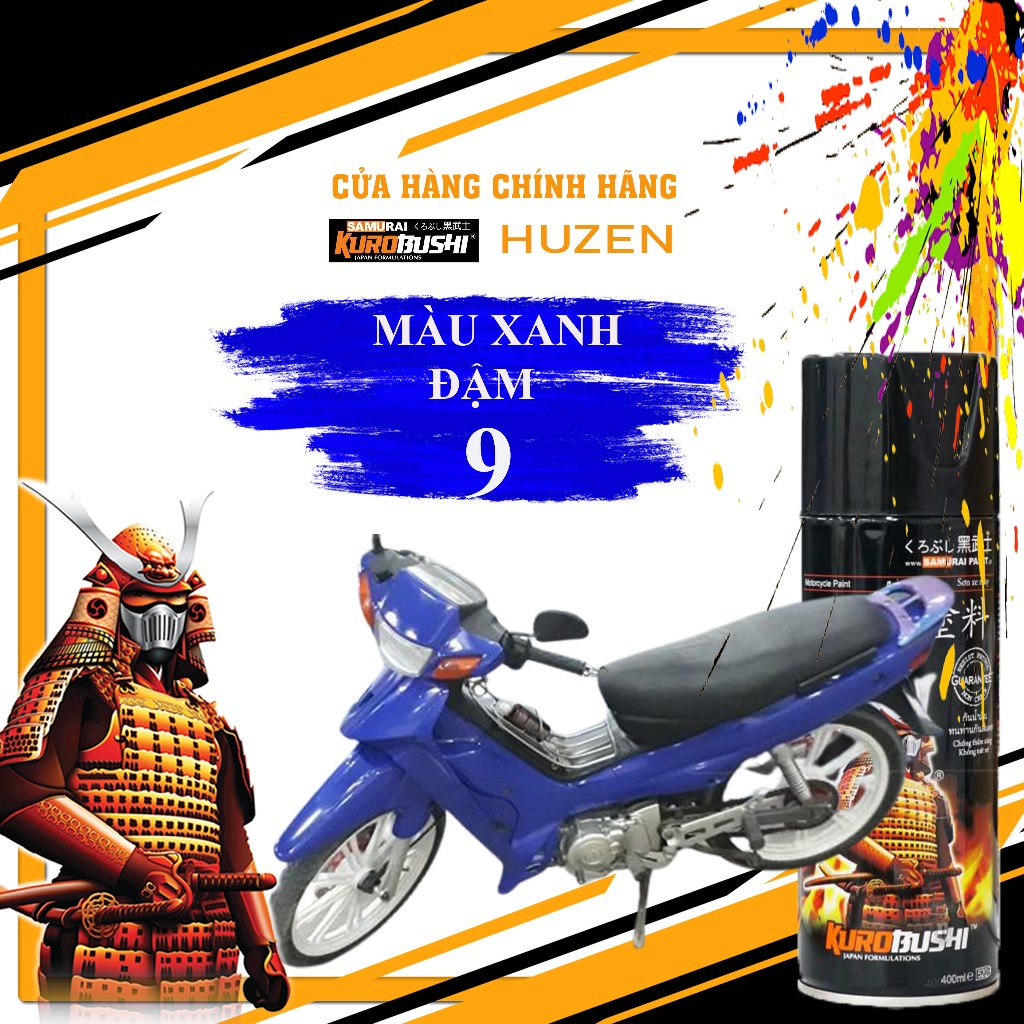 Màu xanh 9 SAMURAI cực bóng đẹp công nghệ nhật bản chống rạn nứt kháng ...