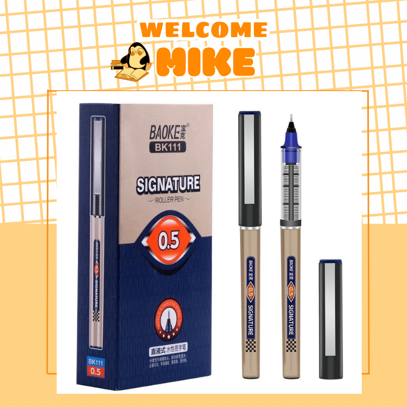 Bút ký - Bút gel ký tên Baoke BK111 đầu ngòi 0.5mm mực xanh - MIKE STORE | Shopee Việt Nam