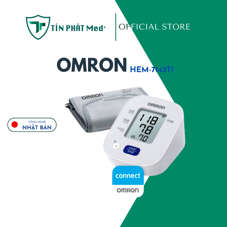 MÁY HUYẾT ÁP NHẬT BẢN CHÍNH HÃNG OMRON HEM-7143T1 KẾT NỐI OMRON CONNECT | Shopee Việt Nam