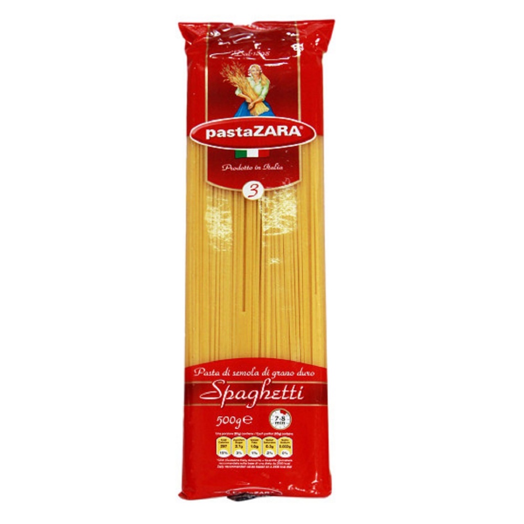 Mỳ Ý sợi vừa Pasta ZARA Spaghetti số 3 – gói 500g ( Luôn cập nhật date ...