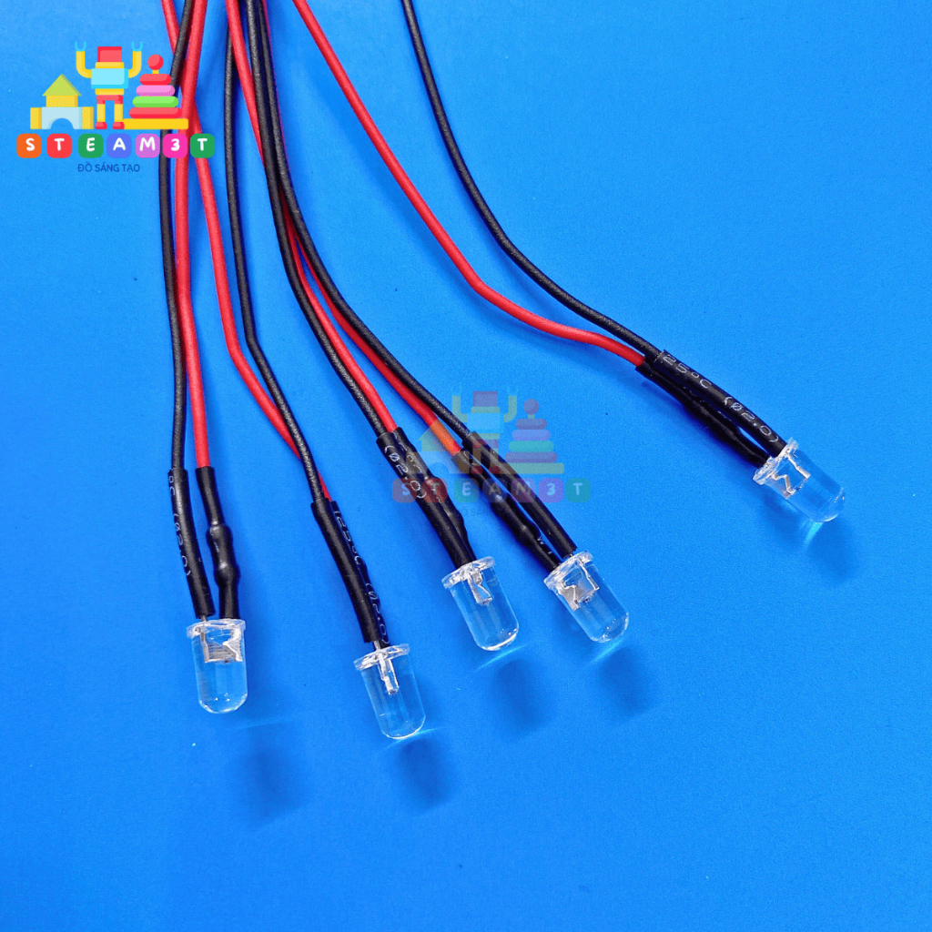 5 Đèn Led 7 màu đổi màu - Đèn LED 5MM Điốt Phát Sáng Có Dây 3.7V 5/6/7 ...