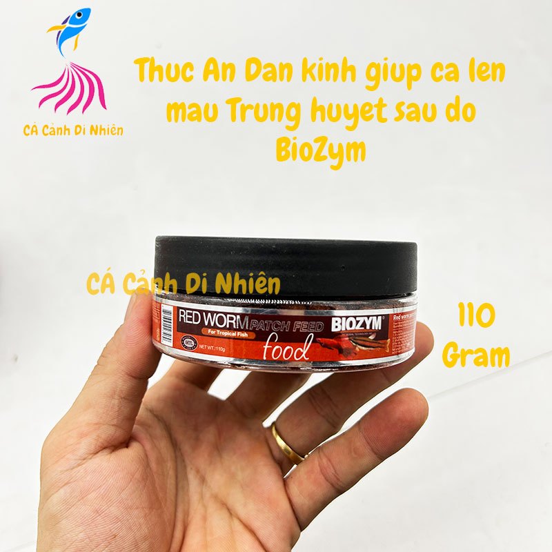 Thức ăn viên cám dán kính TRÙNG HUYẾT sâu đỏ cho cá Biozym Red Worm tab patch 110 Gram | Shopee ...