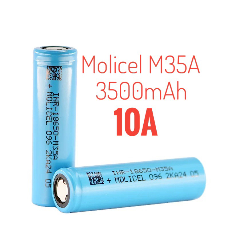 Pin sạc chính hãng Molicel M35A 18650 3.7Vol 3500mah xả 10A | Shopee ...