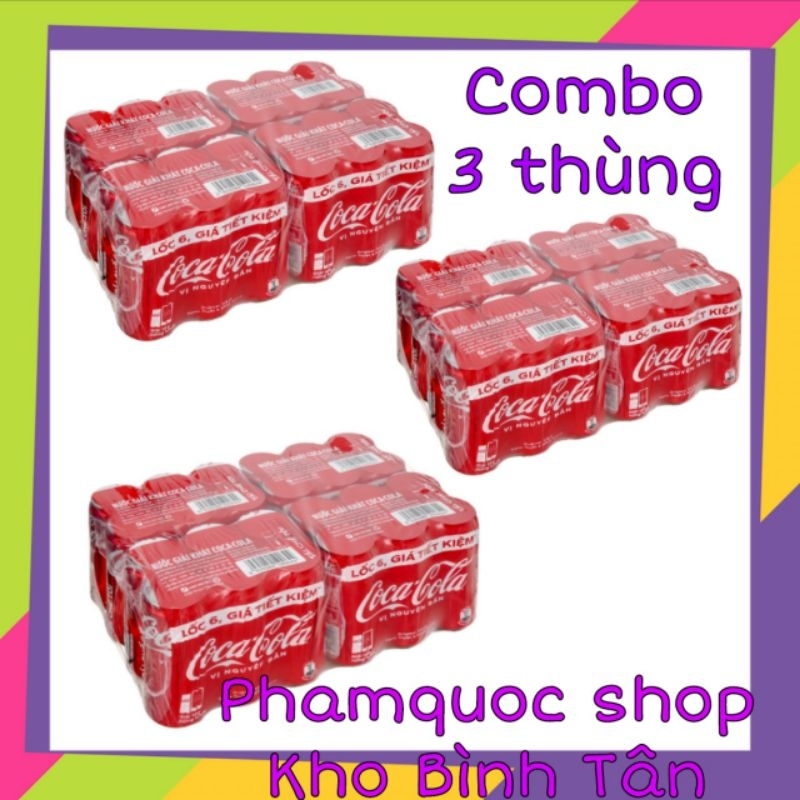 Combo 3 _ Thùng 24 lon nước ngọt Coca Cola 320ml | Shopee Việt Nam