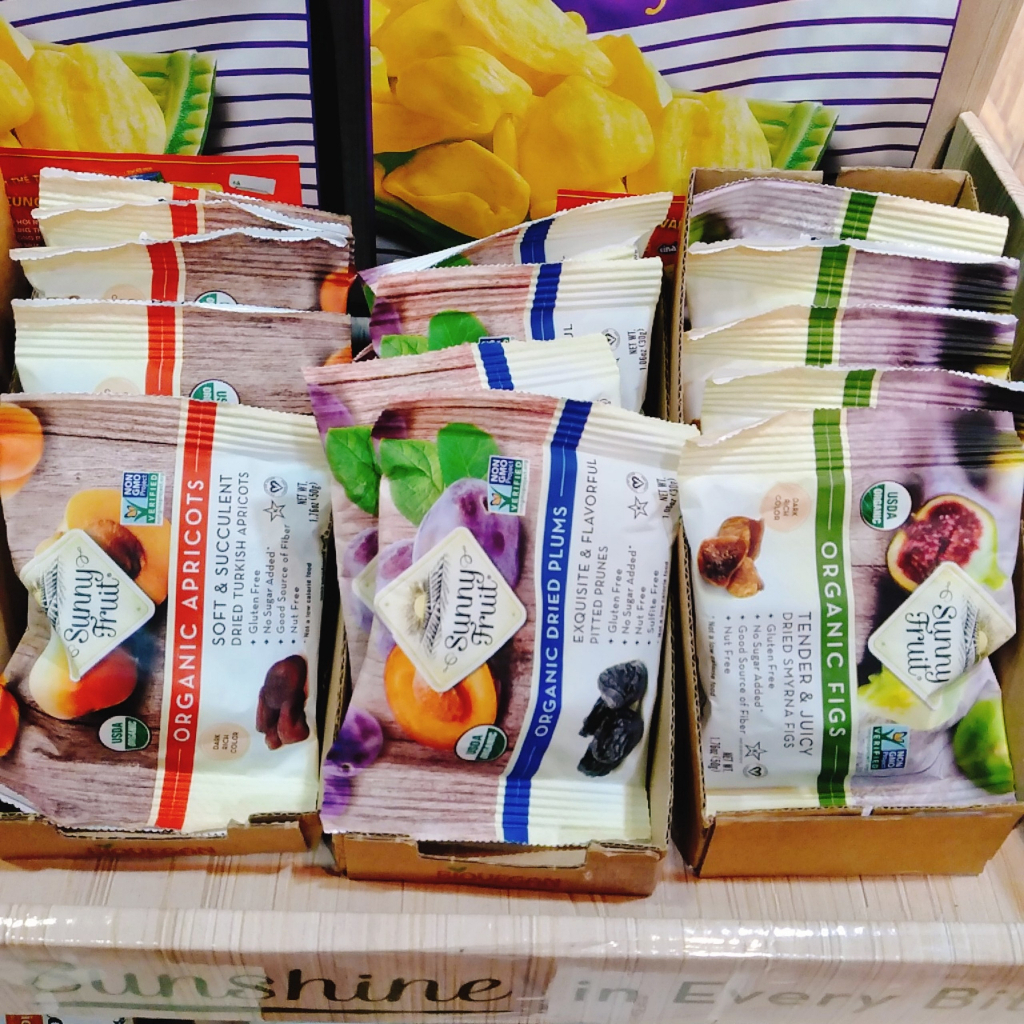 Trái cây khô hữu cơ Sunny Fruit (GÓI LẺ) - Mận khô, mơ khô, sung khô ...