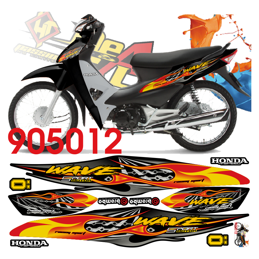 Tem rời WAVE ALPHA 100cc & 50cc Mẫu LỬA ( Đời 2006 - 2016 ) BƠ SHOP ...