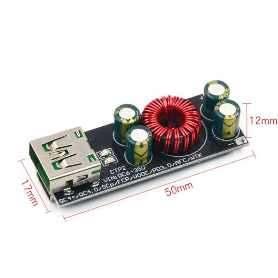 Mạch Sạc Siêu nhanh 60-100W PD chip 3518 Qc4.0 Qc3.0 hạ áp 6-35v Cổng ...