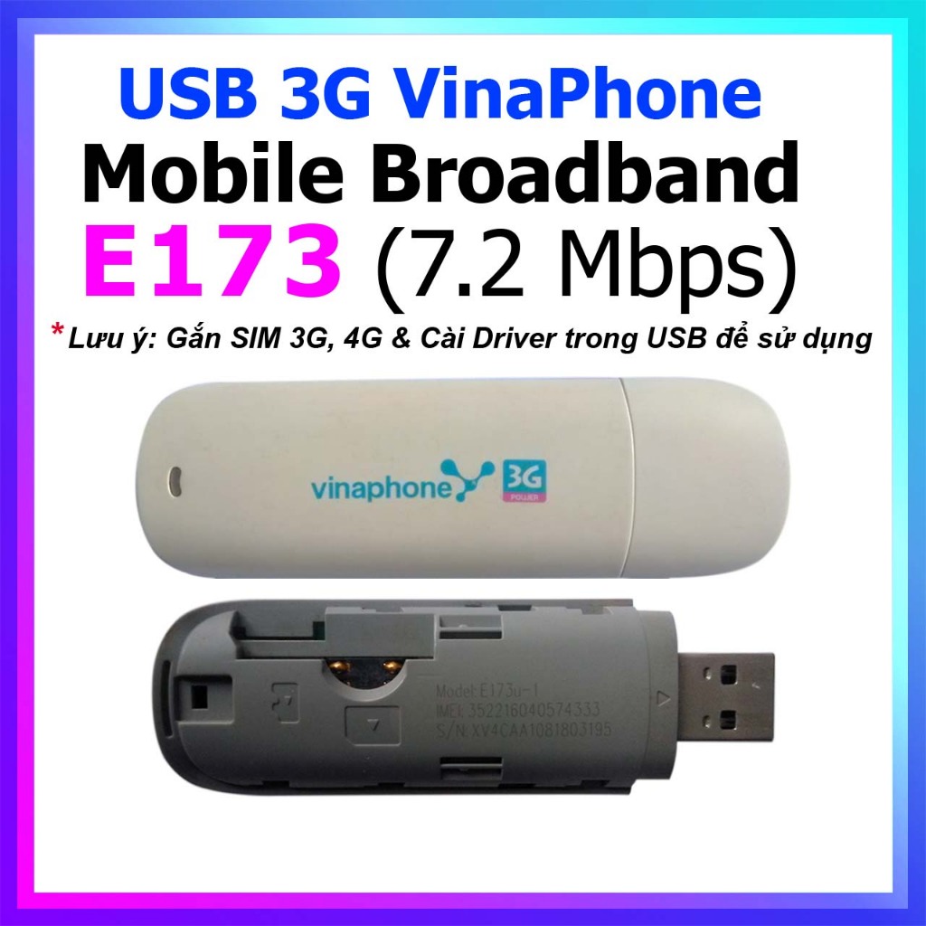 USB 3G VinaPhone E173 (Mạng Mobile, Viettel phải Unlock để sử dụng ...