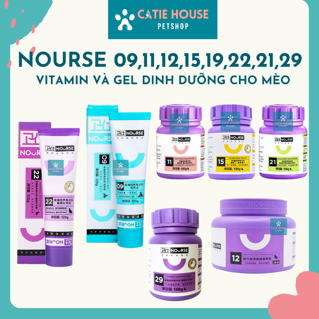 [HỎA TỐC] Vitamin cho mèo Nourse - Vitamin Nourse 11 tổng hợp - Gel dinh dưỡng Nourse - Gel ...