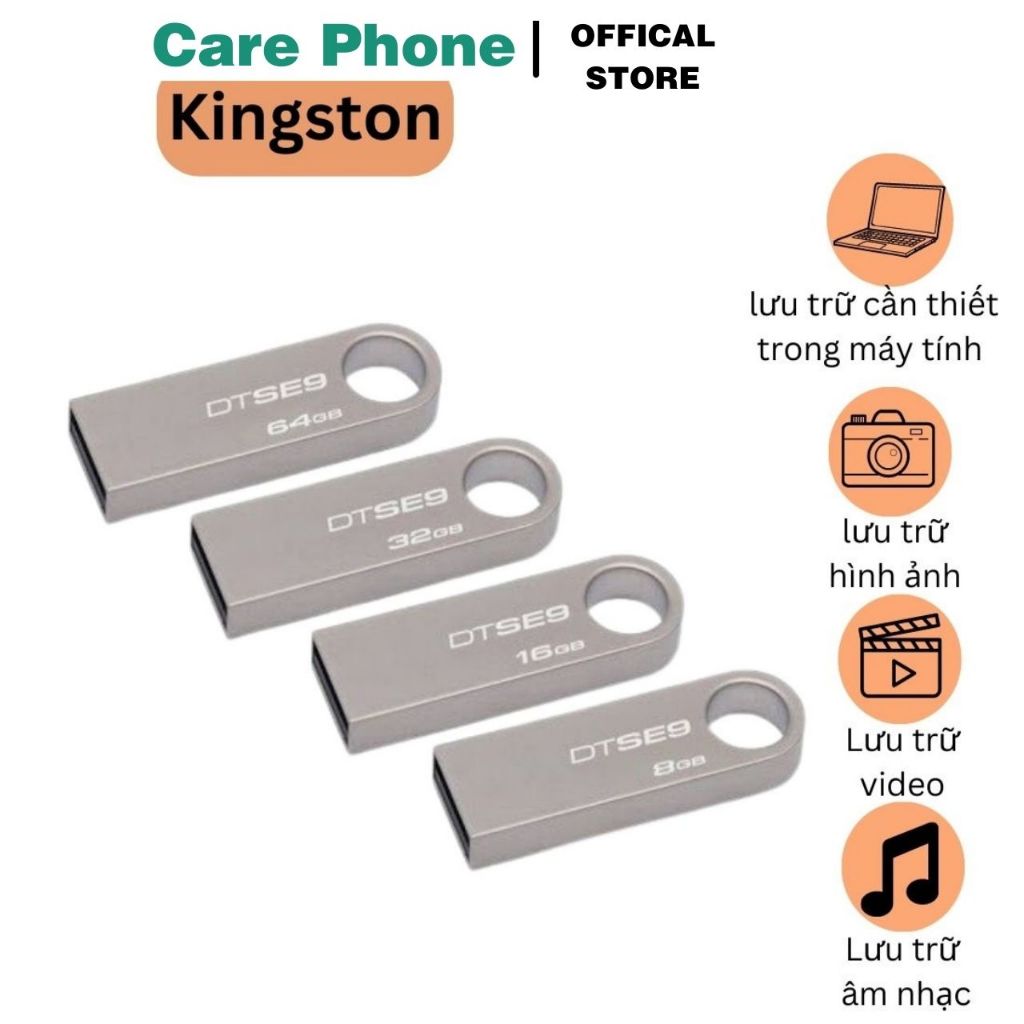 Usb Kingston 64gb , 32gb , 16gb , 8gb , 4gb ,128gb lưu trữ dữ liệu ...