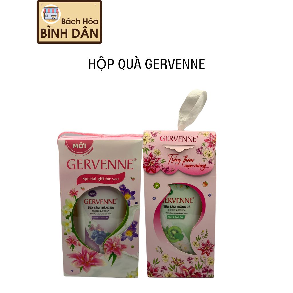 Hộp quà sữa tắm Gervenne (chai 450g, 900g) | Shopee Việt Nam