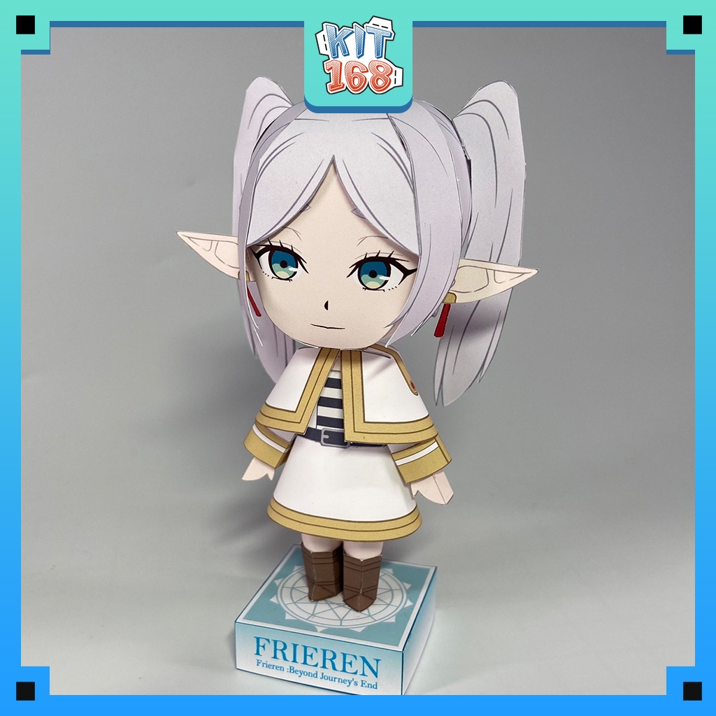 Mô hình giấy Anime Game Chibi Frieren - Sousou No Frieren + kit hộp ...