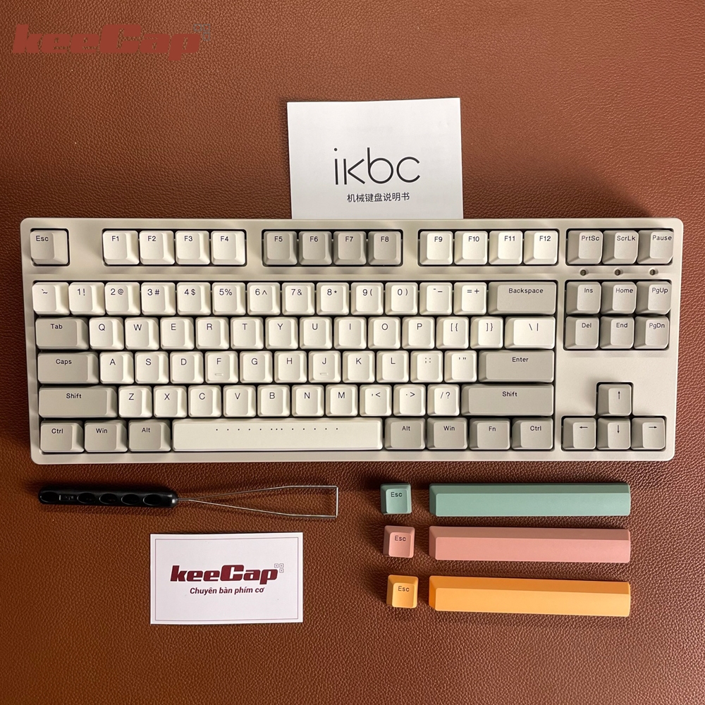 [KEECAP] Bàn phím cơ IKBC W200 Industrial Gray Retro (Wireless 2.4Ghz – Cherry MX Red Switch ...