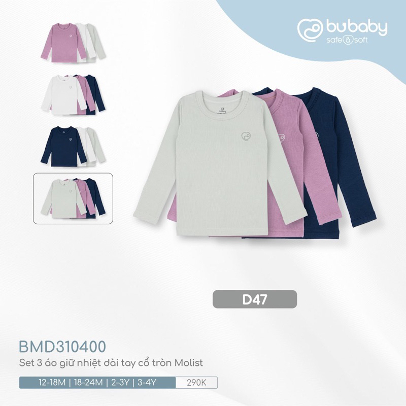 Set Áo giữ nhiệt cổ tròn Bubaby | Shopee Việt Nam